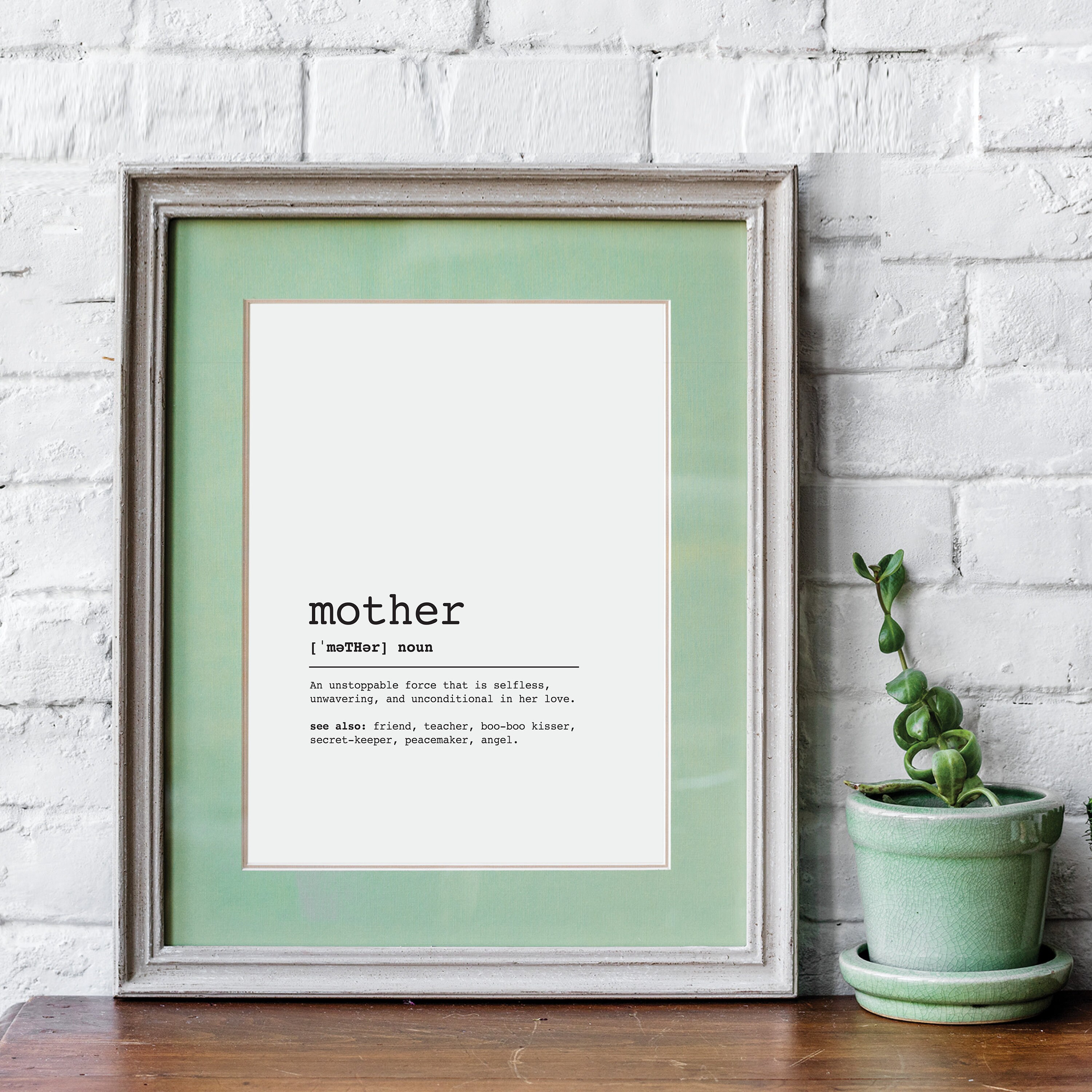 Mother Definition Mother Wall Art Mothers Day Mother Print Etsy