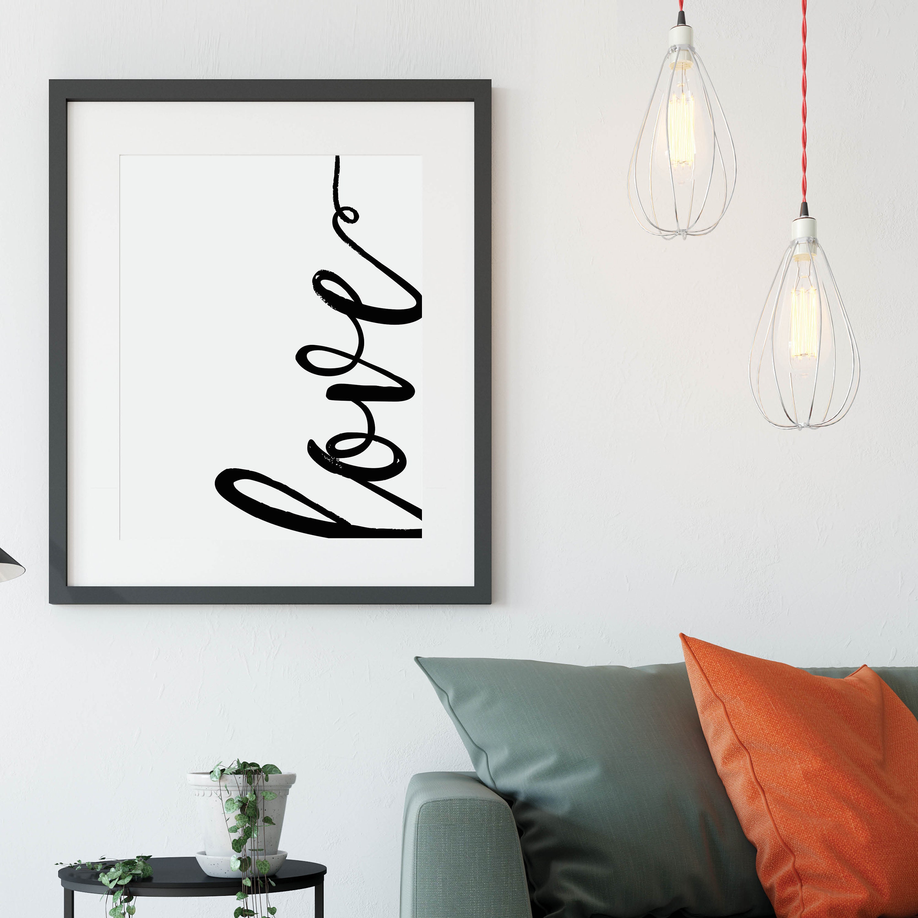 Love Poster PRINTABLE Love Wall Art Farmhouse Wall Decor | Etsy