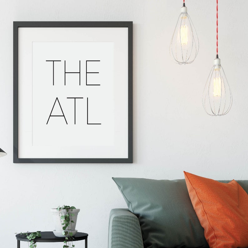 The ATL Atlanta Print PRINTABLE Atlanta Georgia Poster | Etsy