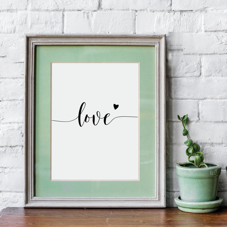 Love Wall Art Love Print Love Poster Love Wall Decor - Etsy