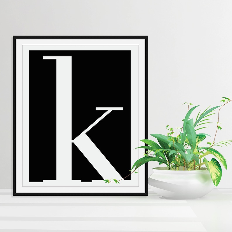 Letter K Print PRINTABLE Letter K Poster Digital Download - Etsy