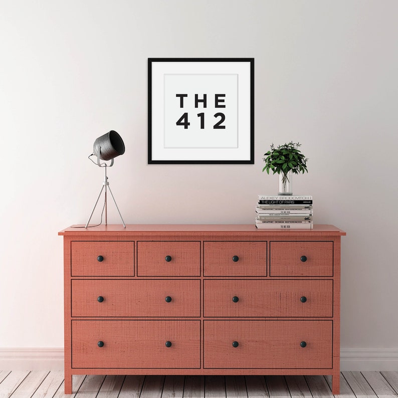 The 412 Pittsburgh Area Code Poster Pittsburgh Wall Art - Etsy
