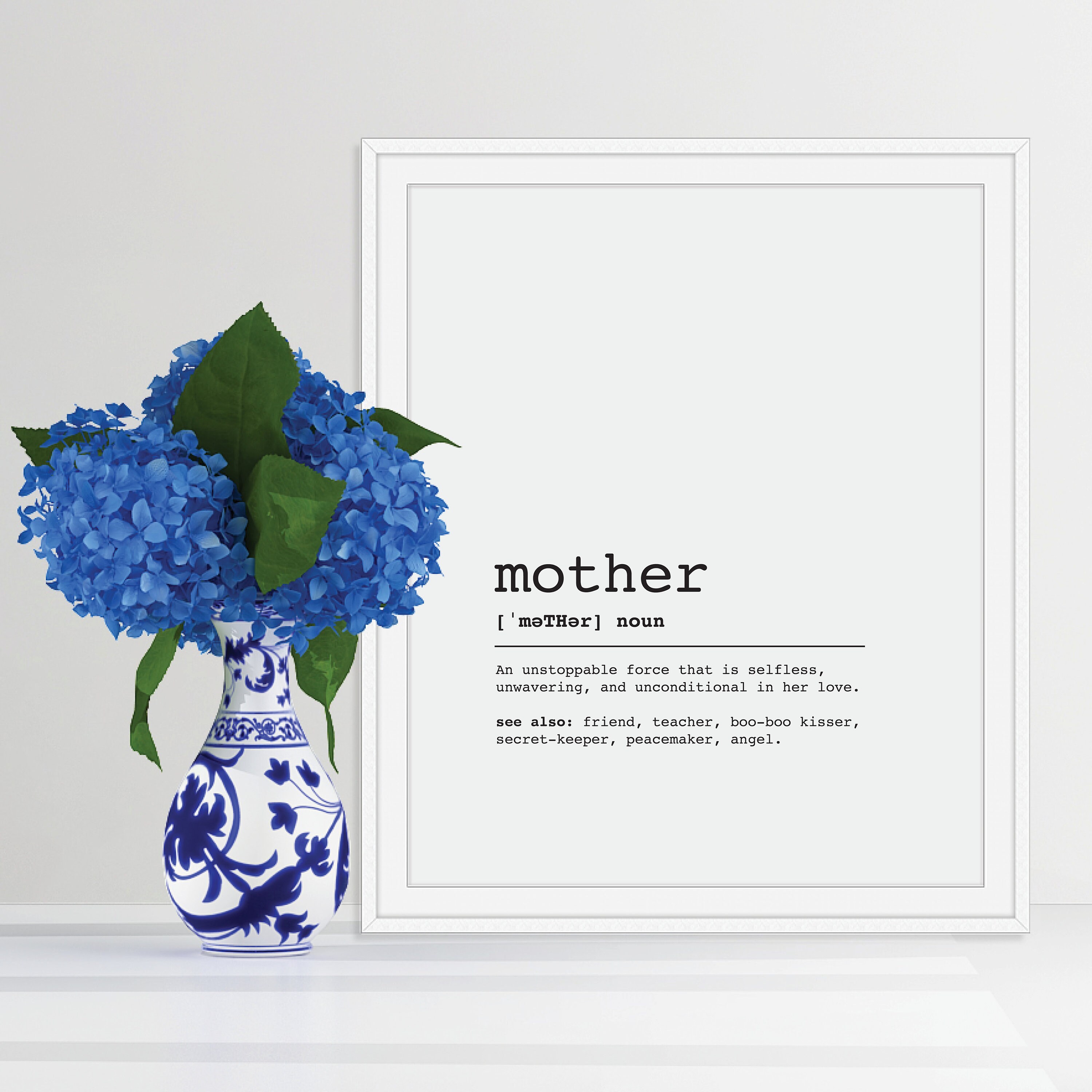 Mother Definition Mother Wall Art Mothers Day Mother Print | Etsy