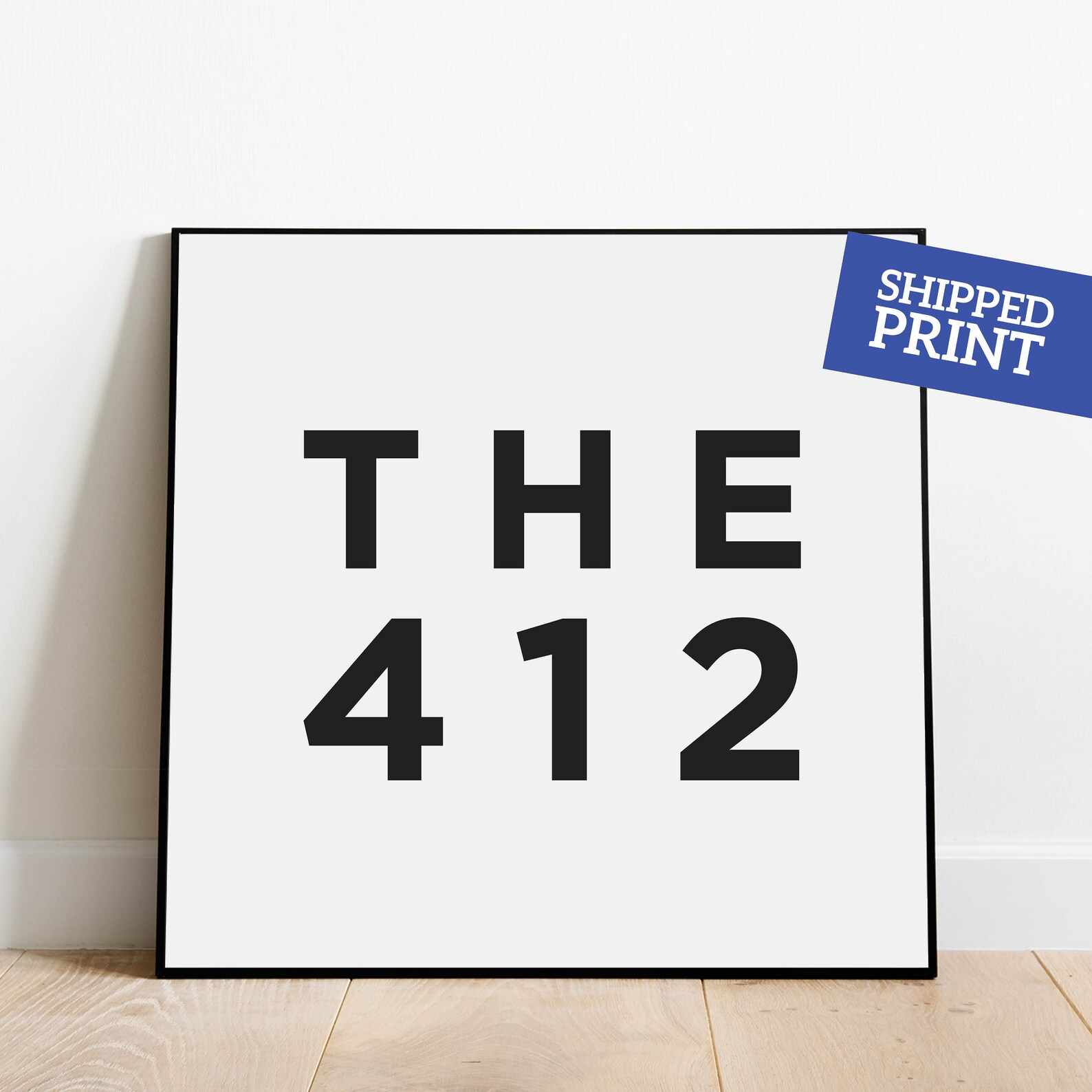 The 412 Pittsburgh Area Code Poster Pittsburgh Wall Art | Etsy