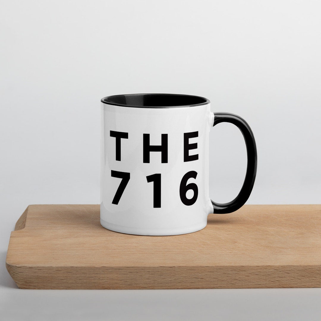 Buffalo Area Code Mug, 716 Mug, Black and White Ceramic Coffee Cup ...
