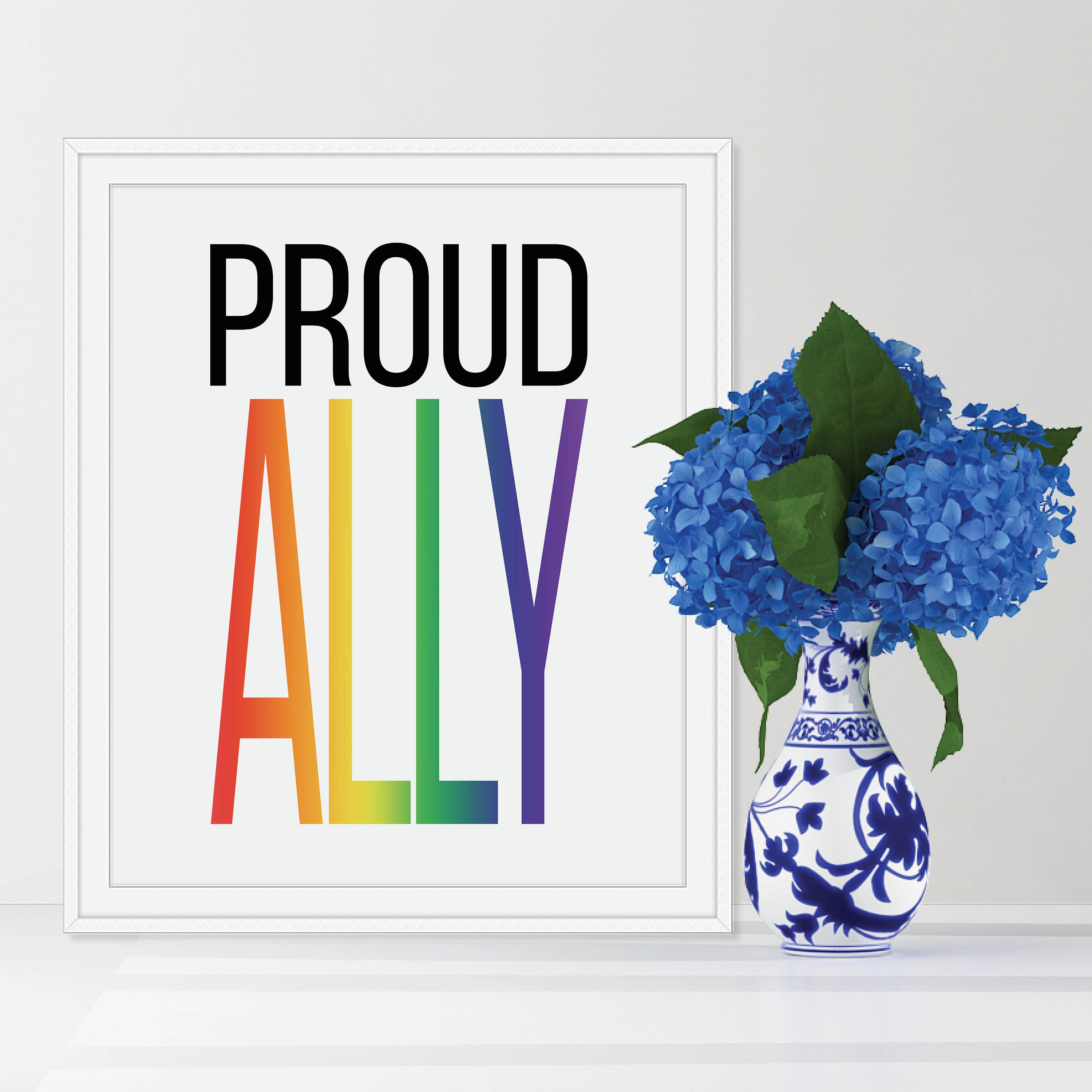Ally Poster LGBTQ Wall Art Inclusive Poster Allyship Pride | Etsy