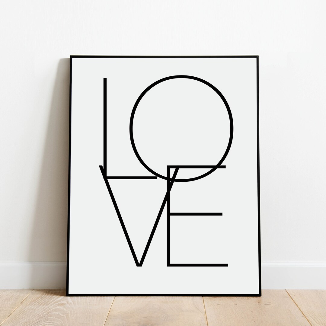 Love PRINTABLE, Digital Download, Love Wall Decor, Love Digital Print ...