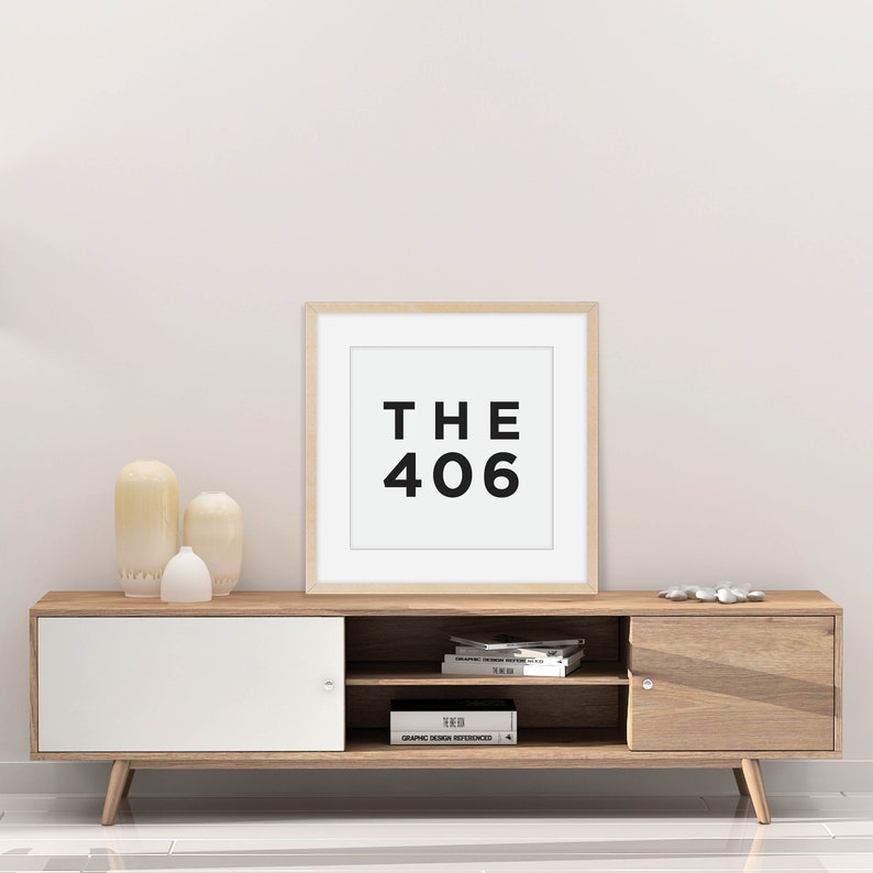 Montana Area Code the 406 Montana Wall Art Montana Poster | Etsy