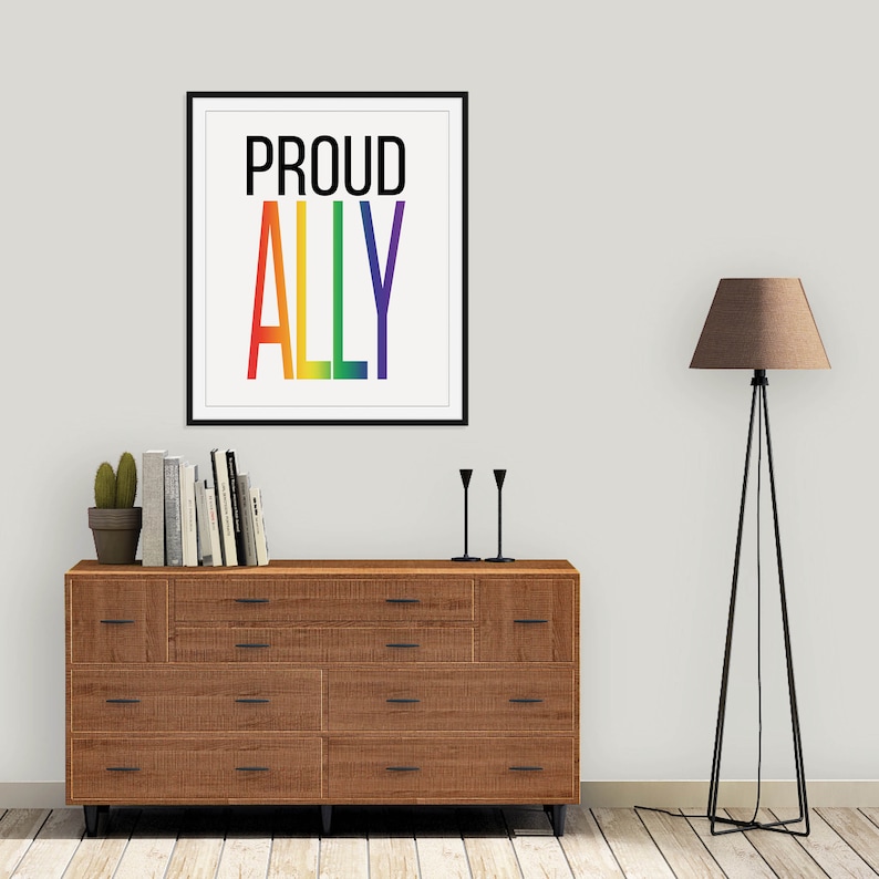 Ally Poster LGBTQ Wall Art Inclusive Poster Allyship Pride - Etsy