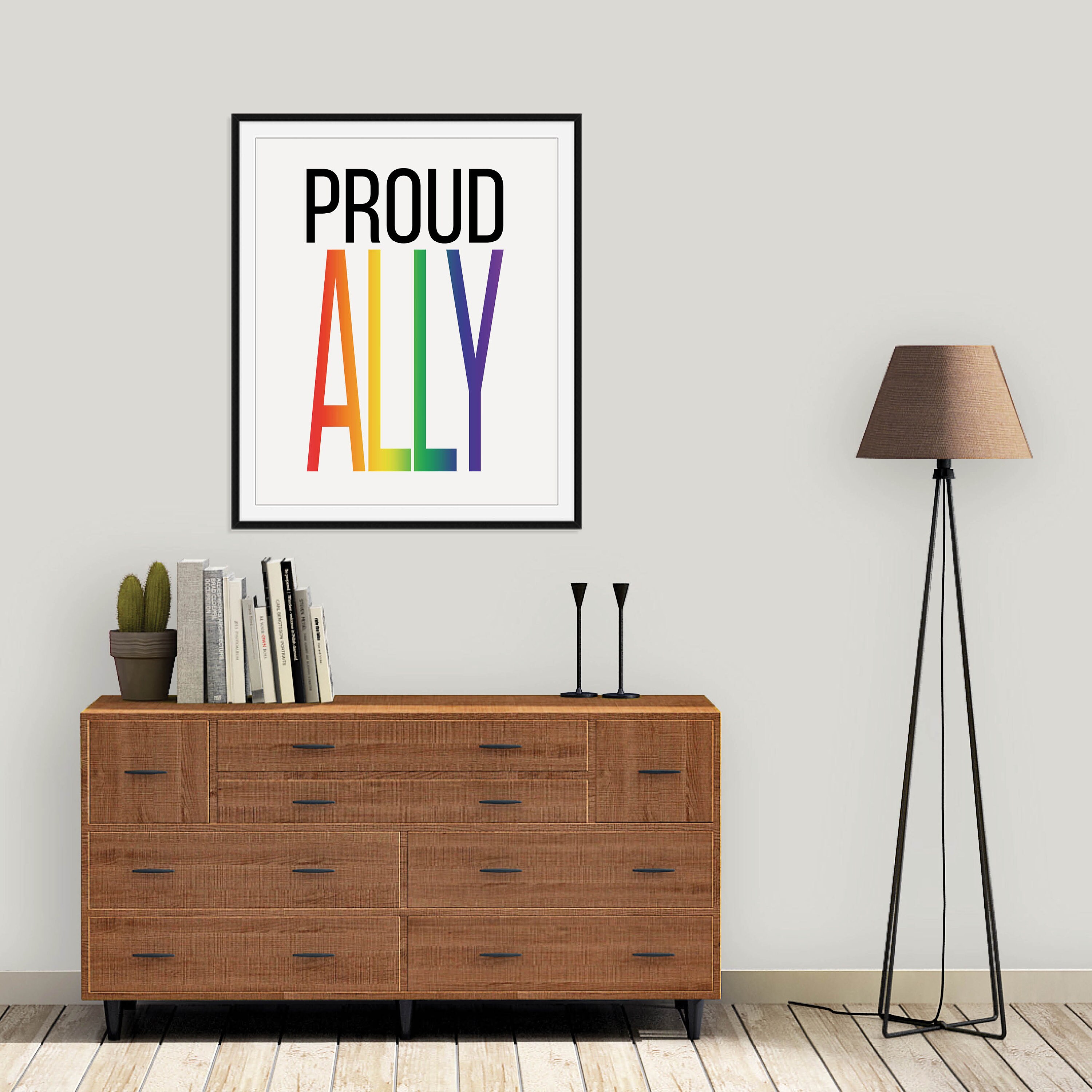 Ally Poster LGBTQ Wall Art Inclusive Poster Allyship Pride | Etsy