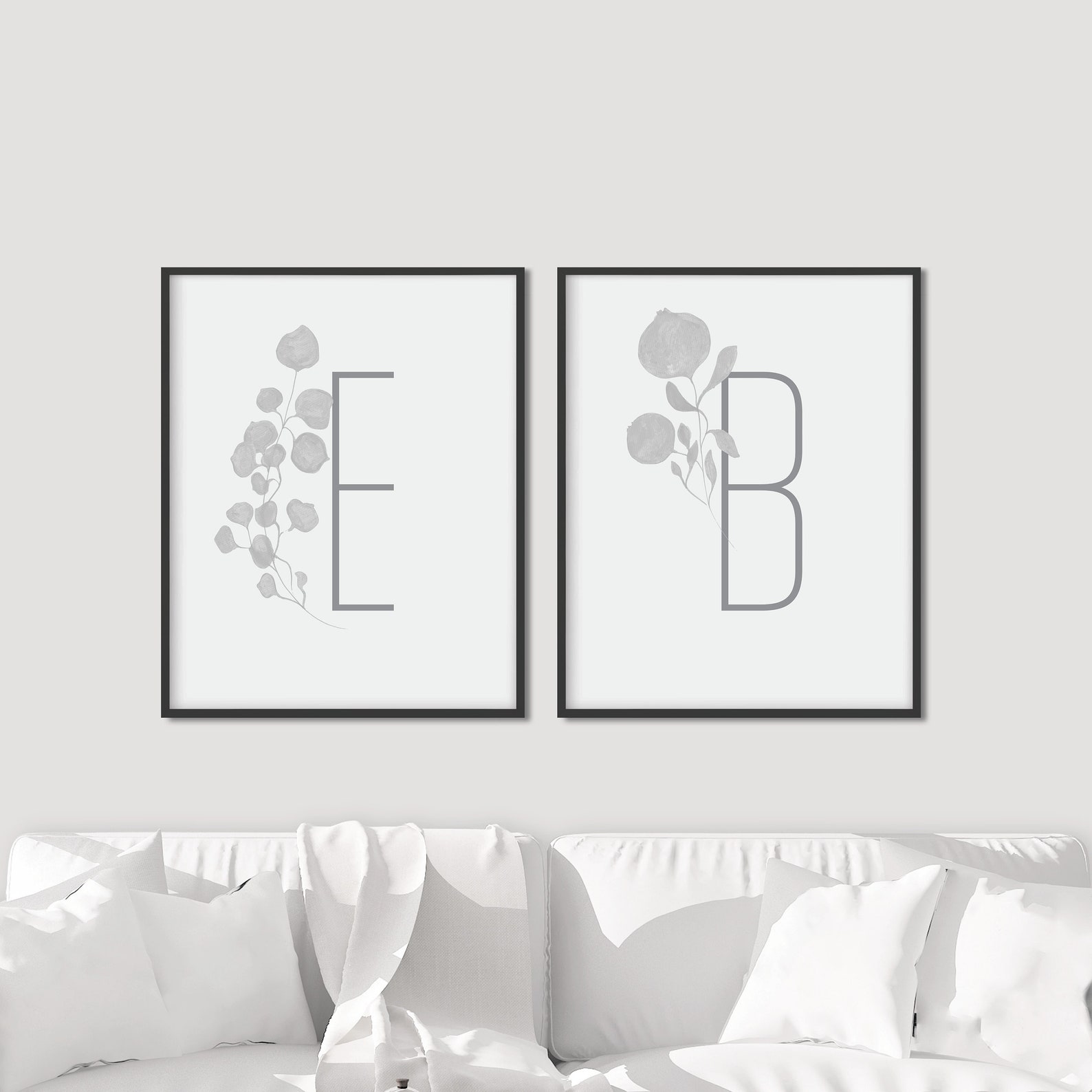 Letter E Poster UNFRAMED Letter E Wall Decor Boho Letter | Etsy