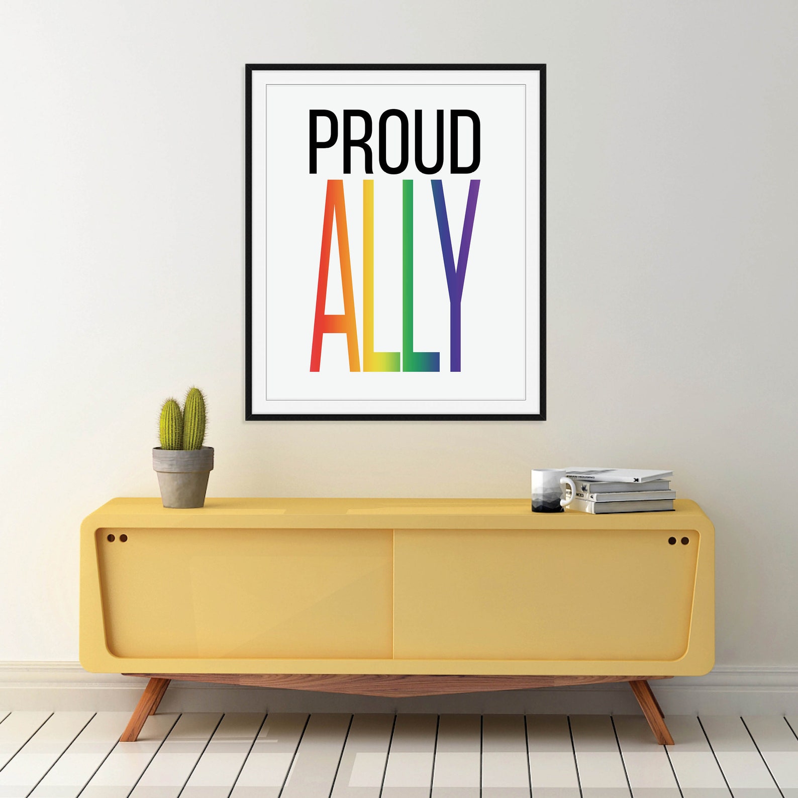 Ally Poster LGBTQ Wall Art Inclusive Poster Allyship Pride | Etsy