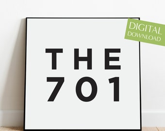 701 Area Code Print - Etsy