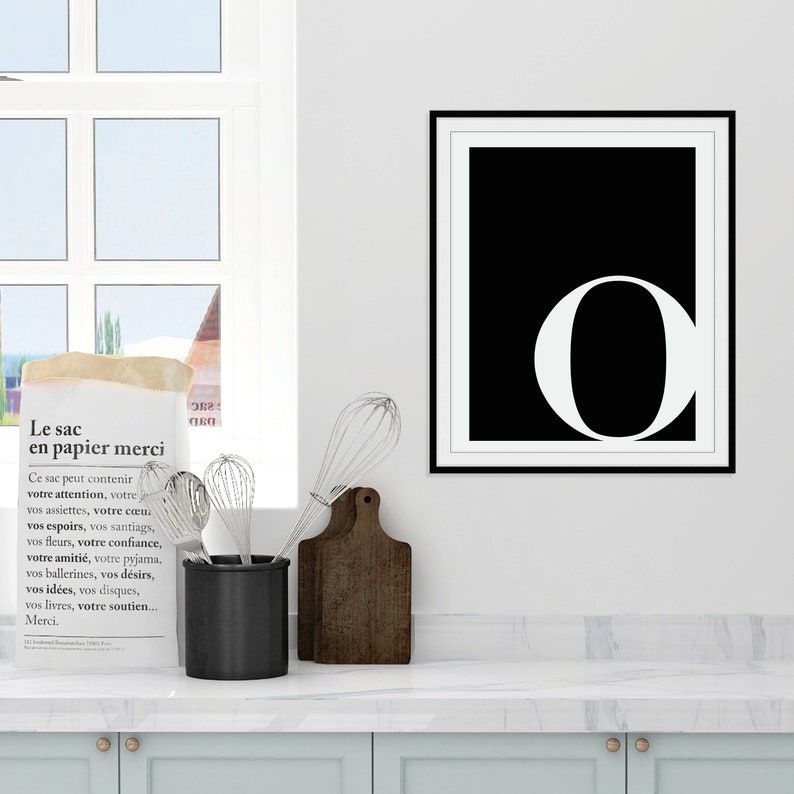 Letter O Poster PRINTABLE Letter O Print Download Initials - Etsy
