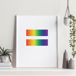 Equality Poster, Equal Rights Print, Marriage Equality, Gay Art, LGBTQ ...