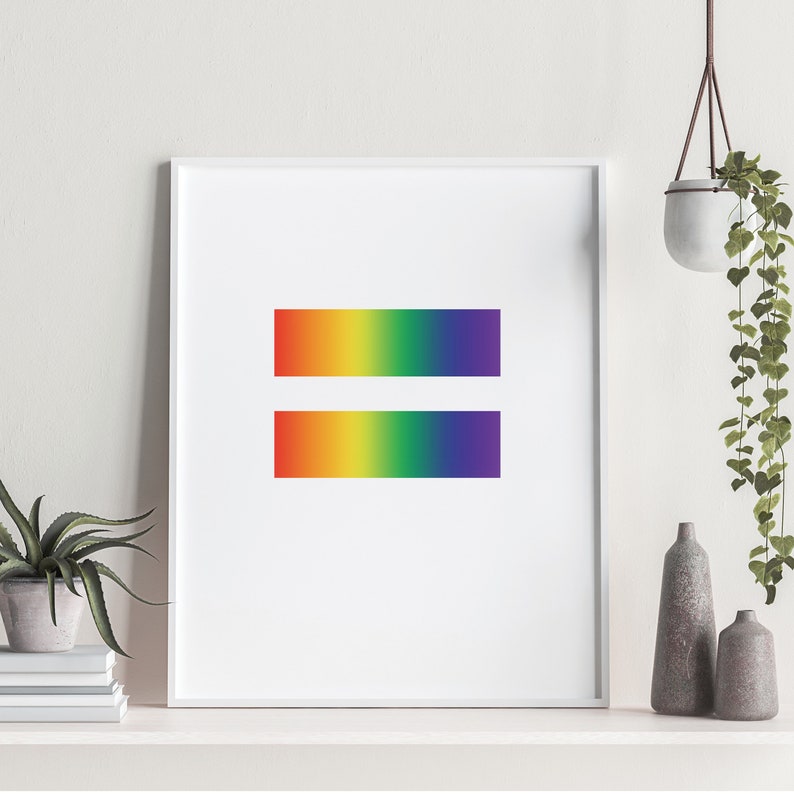 Equality Poster Equal Rights Print Marriage Equality Gay | Etsy