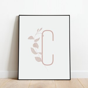 Letter C Poster, Unframed Letter C Wall Decor, Boho Letter Print ...