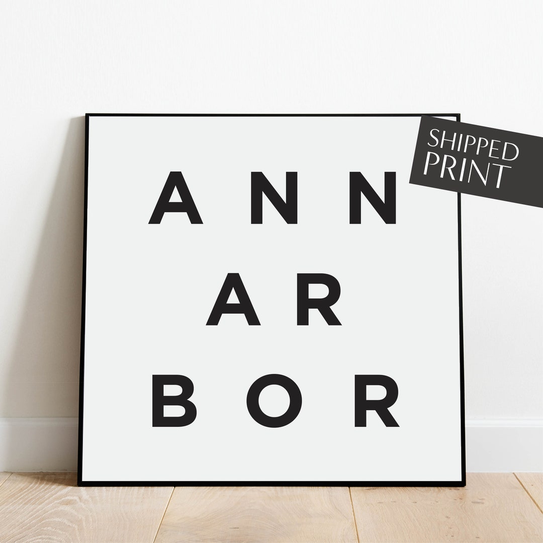 Ann Arbor Wall Art, Ann Arbor Michigan Poster, Ann Arbor Poster ...