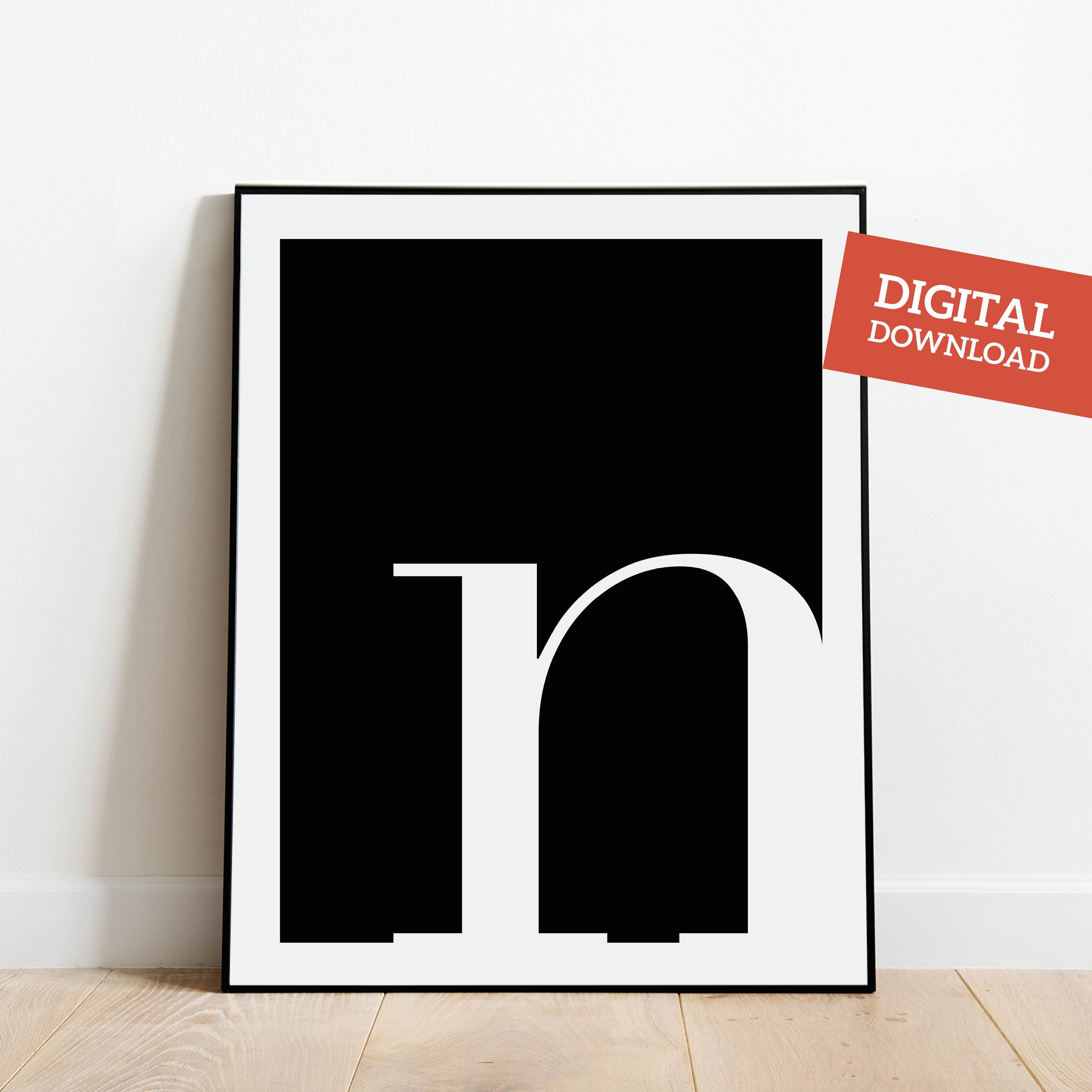 Letter N Poster PRINTABLE Letter N Print Digital Download | Etsy