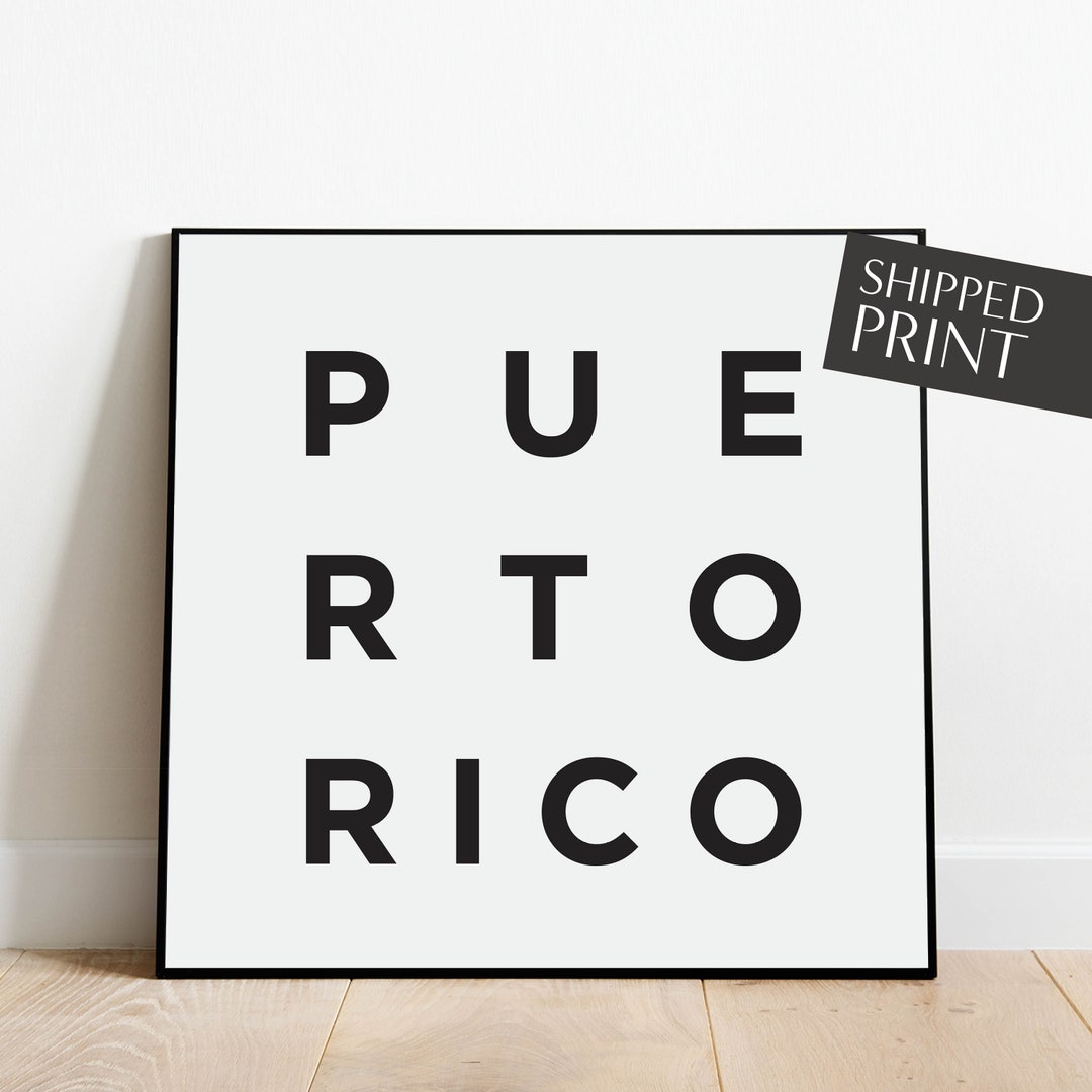 Puerto Rico Print, Puerto Rico Wall Art, Puerto Rico Art, Puerto Rico ...