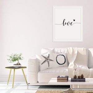 Love Wall Art, Love Print, Love Poster, Love Wall Decor, Calligraphy ...