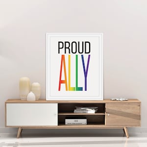 Ally Poster LGBTQ Wall Art Inclusive Poster Allyship Pride | Etsy