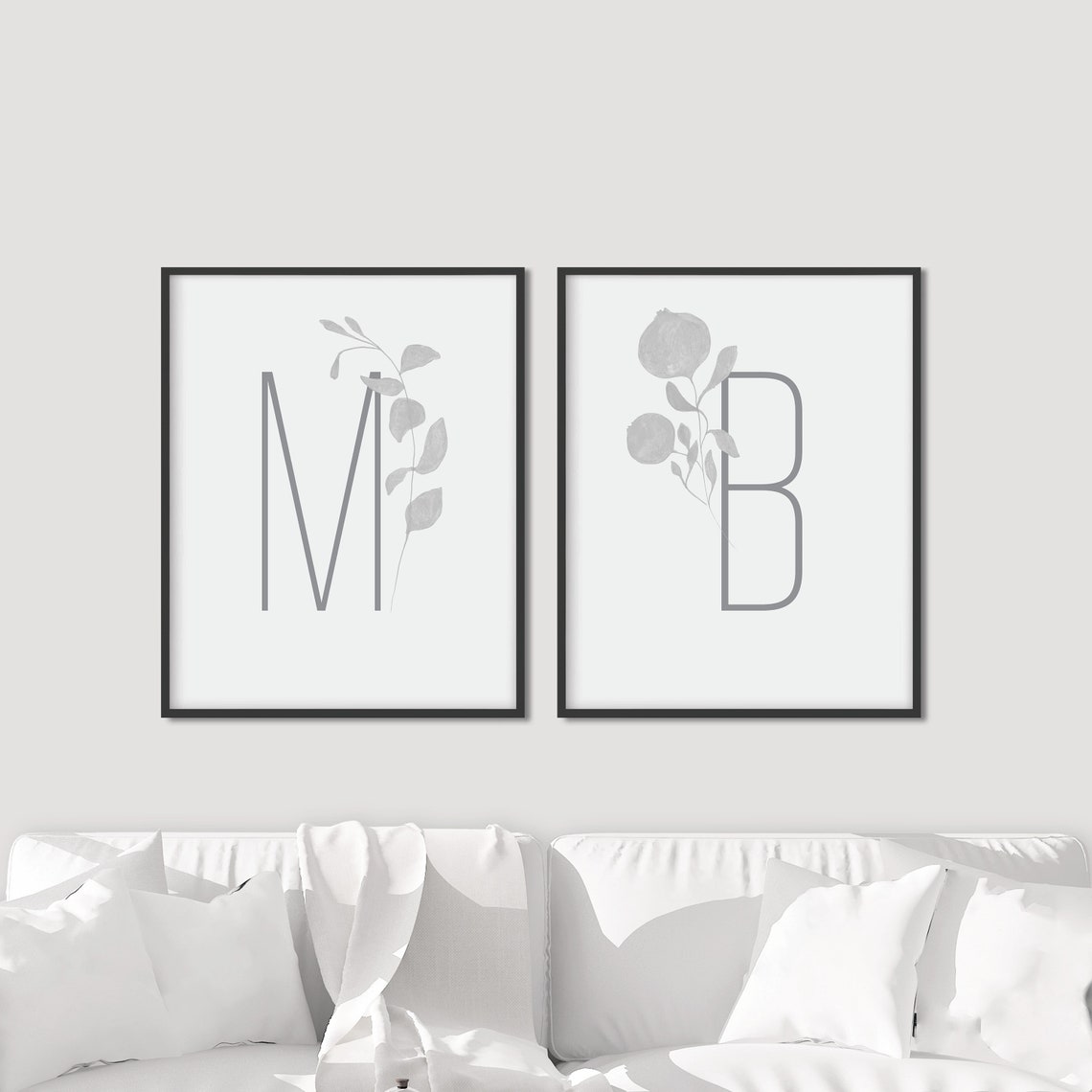 Letter M Poster Unframed Letter M Wall Decor Boho Letter - Etsy