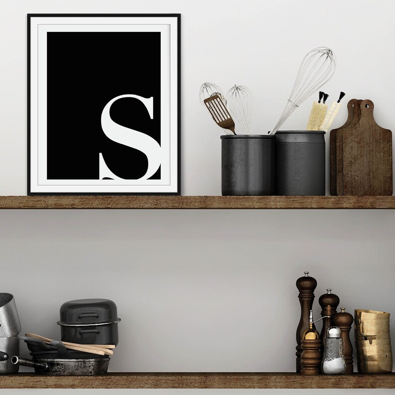 Letter S Poster PRINTABLE Letter S Print Digital Download - Etsy