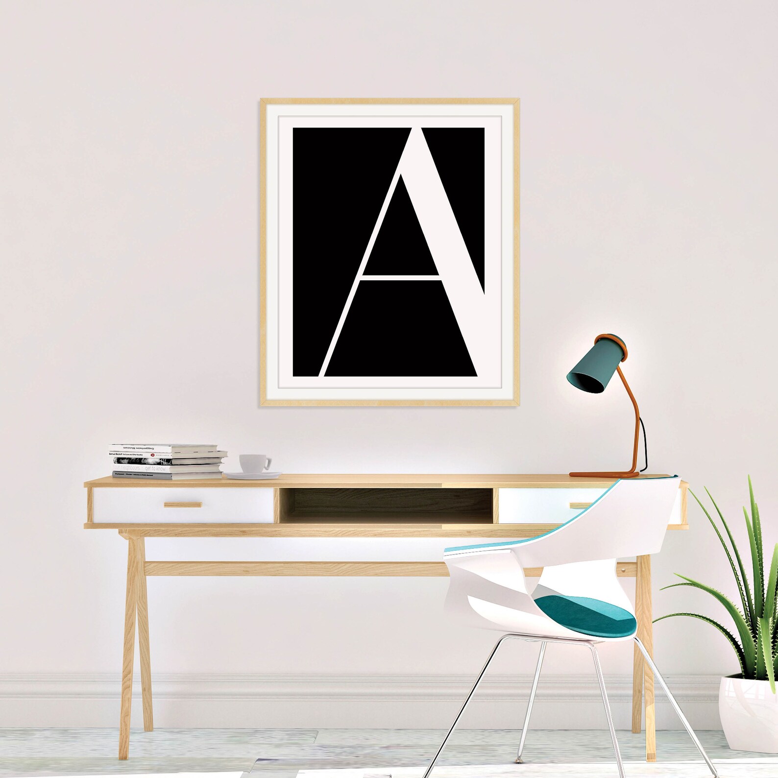 Letter A Wall Art PRINTABLE Letter A Print Minimalist - Etsy