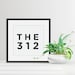 Chicago Wall Art Chicago Print 312 Poster Area Code Art - Etsy