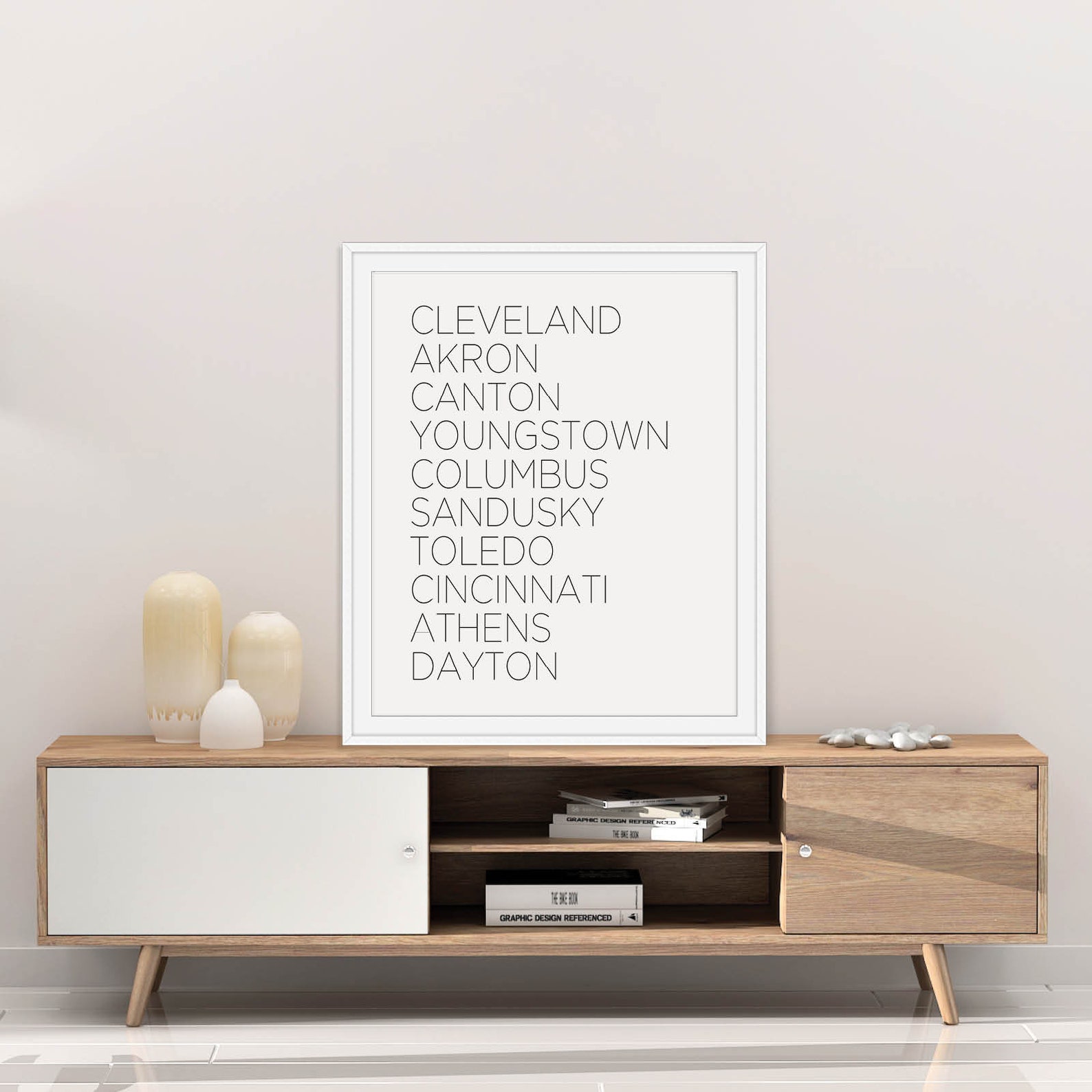 Ohio Poster Ohio Cities Printable Digital Download | Etsy