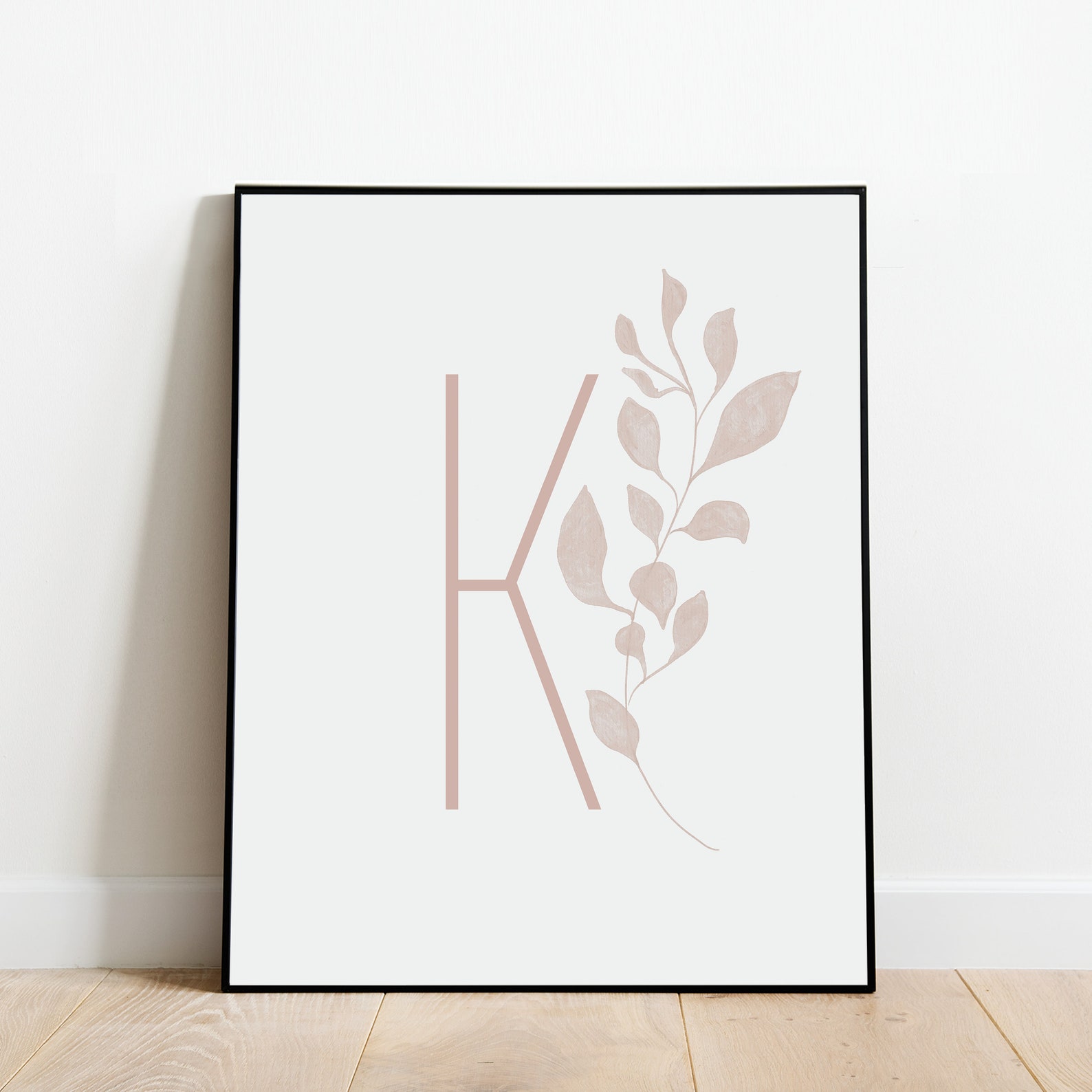 Letter K Poster UNFRAMED Boho Letter Print Alphabet Wall - Etsy