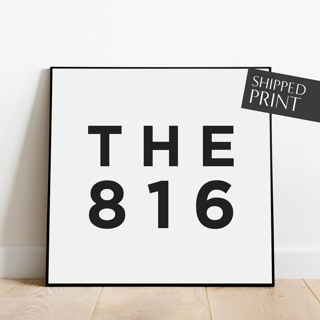Kansas City Area Code, the 816, Kansas City Poster, Kansas City Art ...