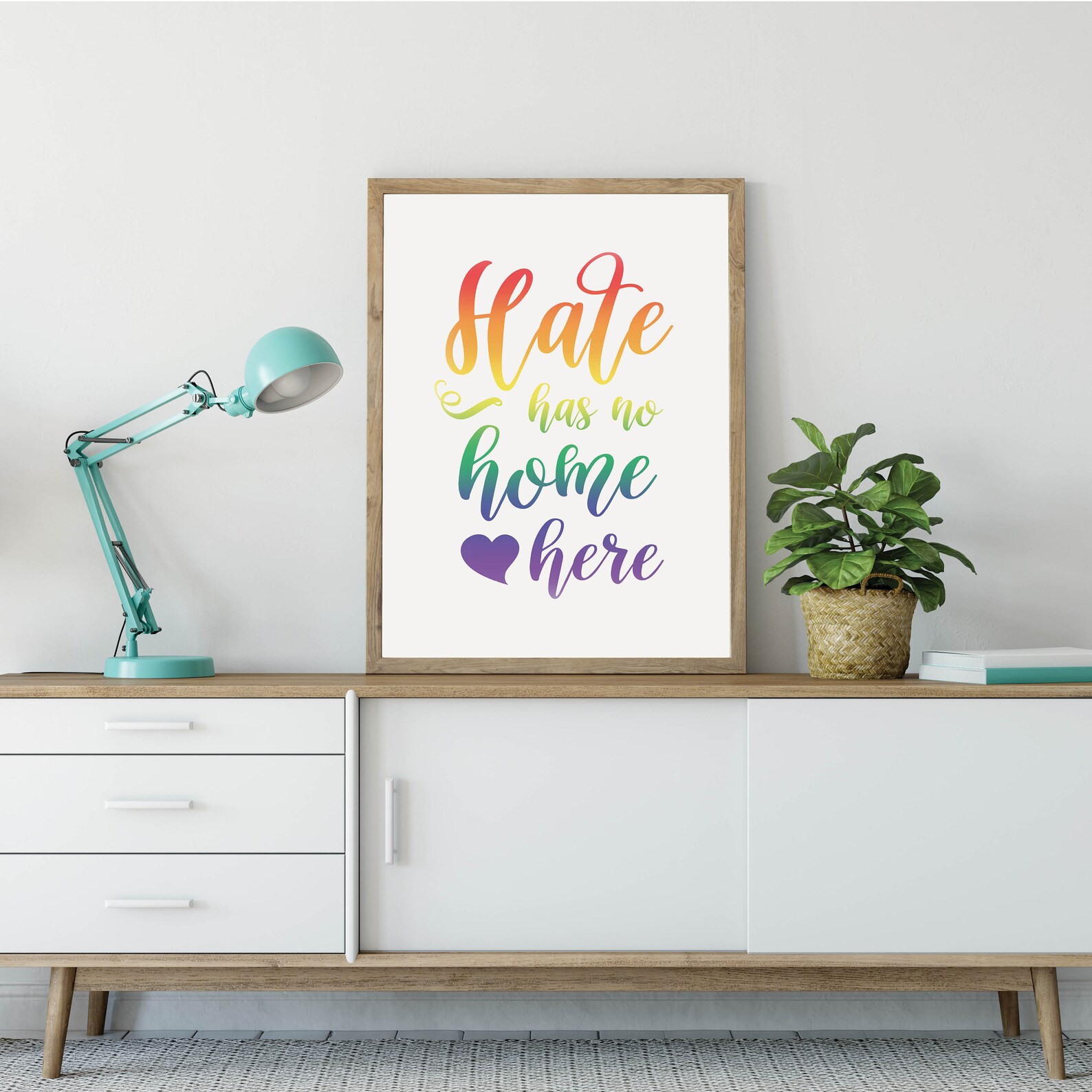 Hate Has No Home Here, Equal Rights Print, LGBTQ Art, Classroom Poster ...