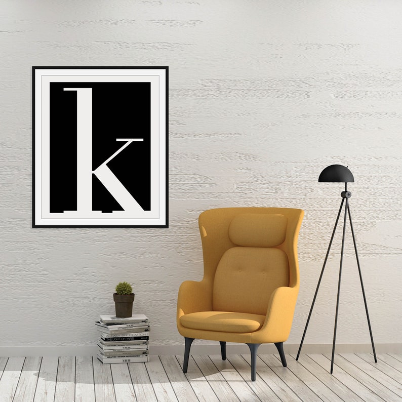 Letter K Print PRINTABLE Letter K Poster Digital Download - Etsy