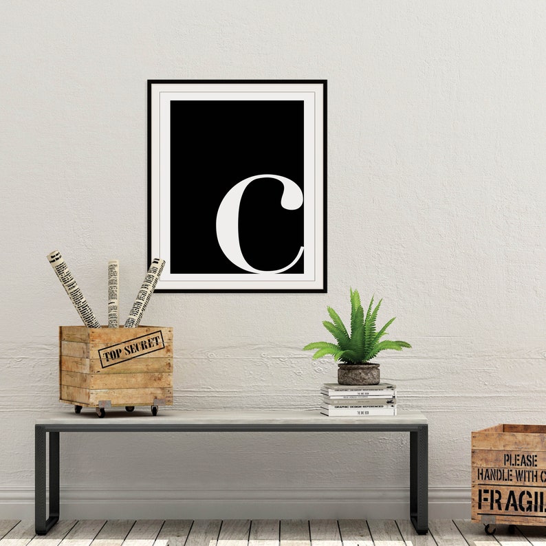Letter C Wall Art Digital Download Letter C Print | Etsy