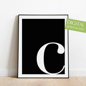 Letter C Wall Art, PRINTABLE Digital Download, Letter C Print ...