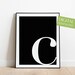 Letter C Wall Art, PRINTABLE Digital Download, Letter C Print ...