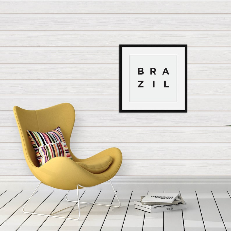 Brazil Poster Brazil Wall Art Brazil Art Brazil Print | Etsy