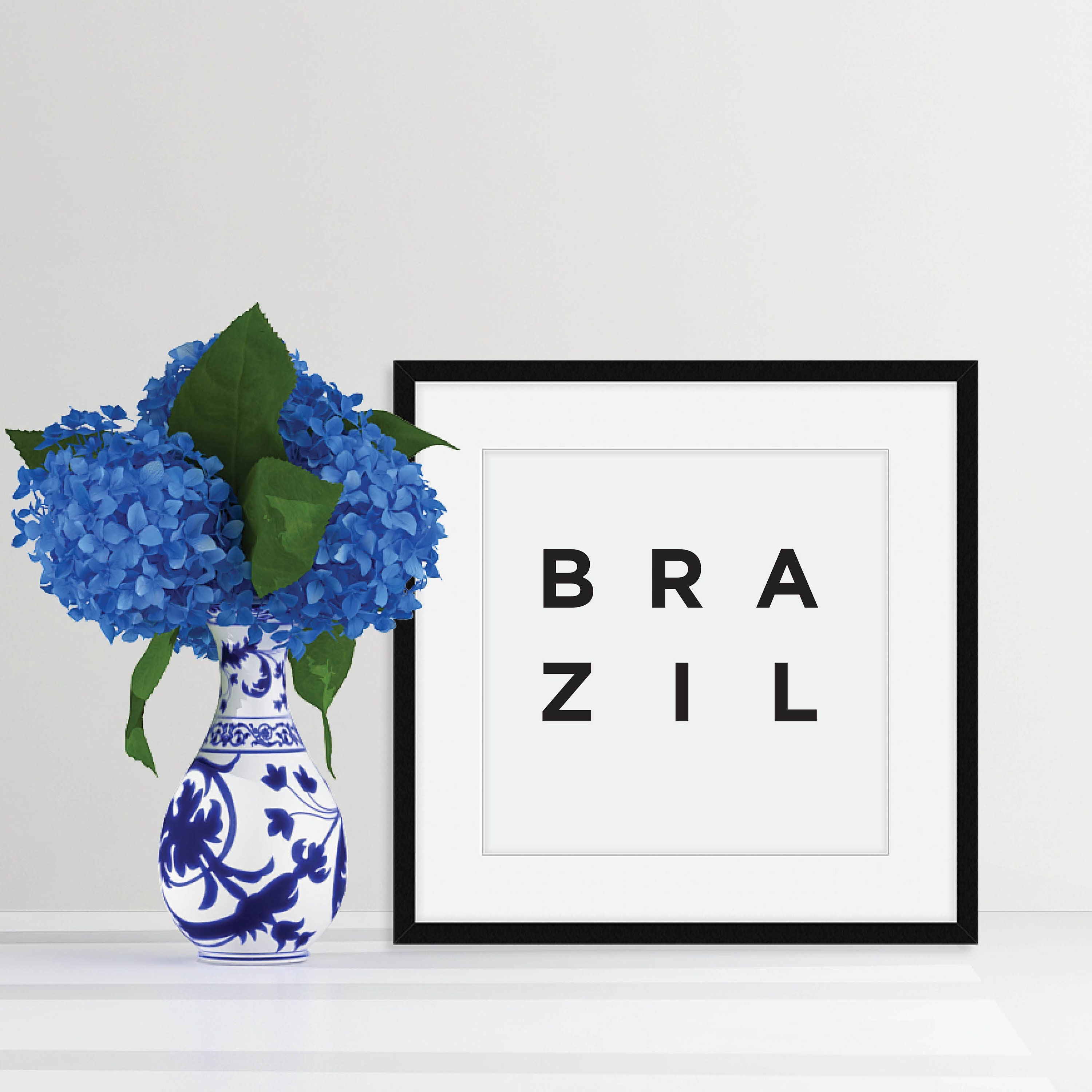 Brazil Poster Brazil Wall Art Brazil Art Brazil Print | Etsy
