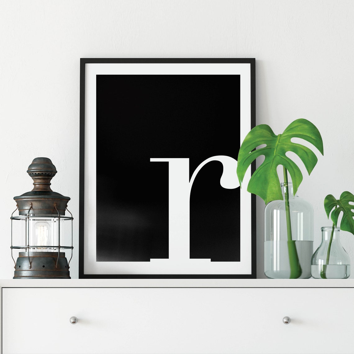 Letter R Wall Art PRINTABLE Letter R Print Minimalist | Etsy