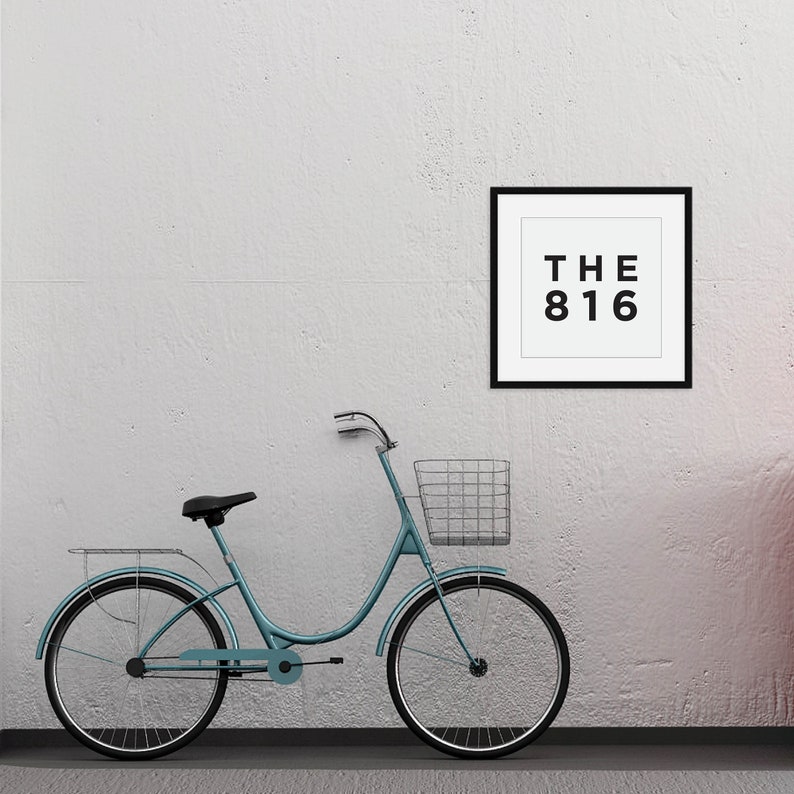 Kansas City Area Code the 816 Kansas City Poster Kansas - Etsy