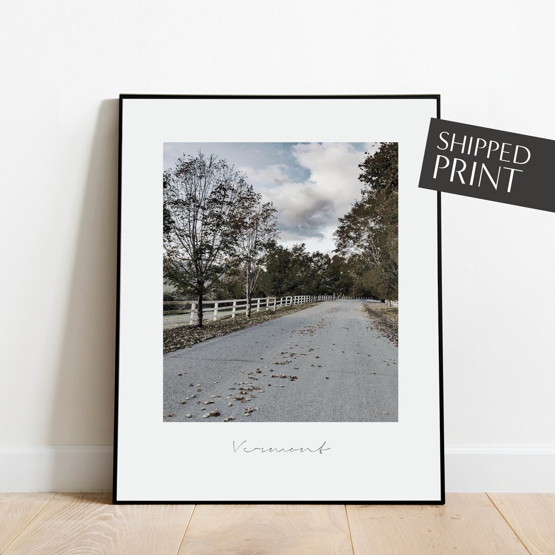 Impression paysage du Vermont, art mural nature, cadeaux Vermont ...