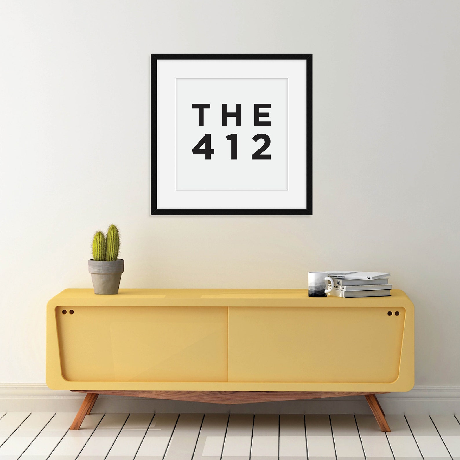 The 412 Pittsburgh Area Code Poster Pittsburgh Wall Art - Etsy