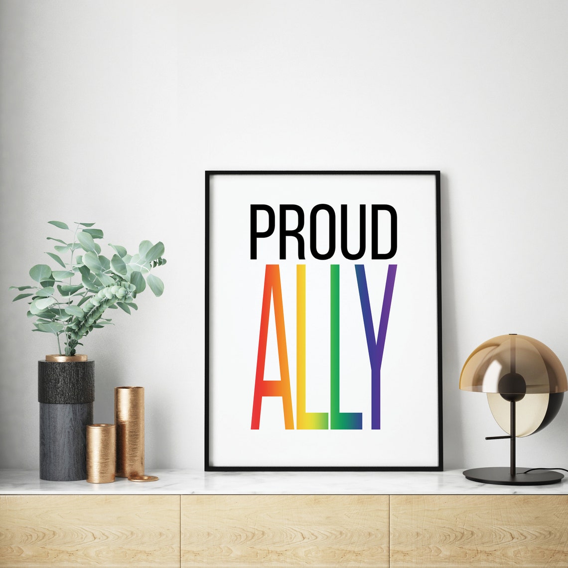 Ally Poster LGBTQ Wall Art Inclusive Poster Allyship Pride - Etsy