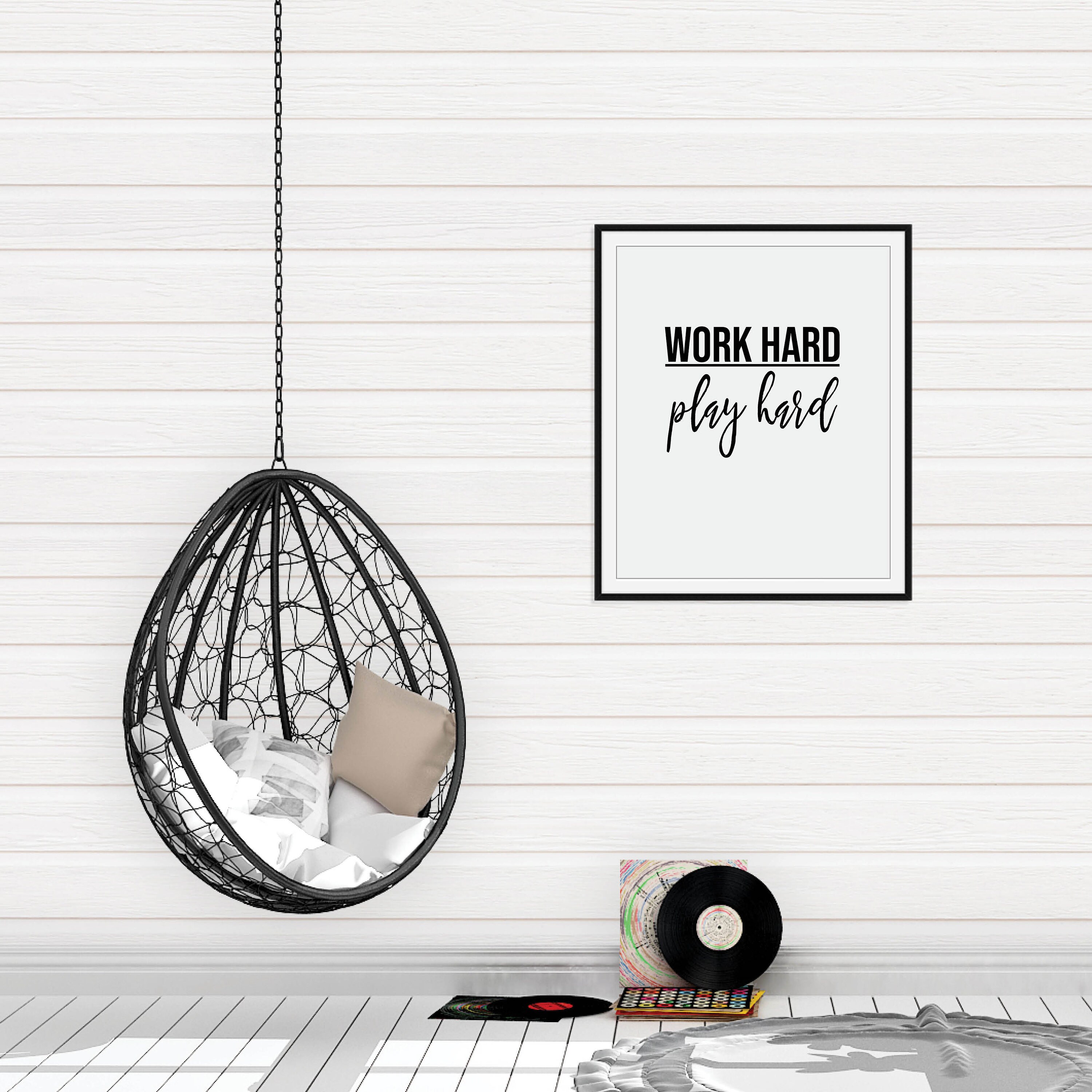 Work Hard Play Hard PRINTABLE Work Hard Print Digital | Etsy