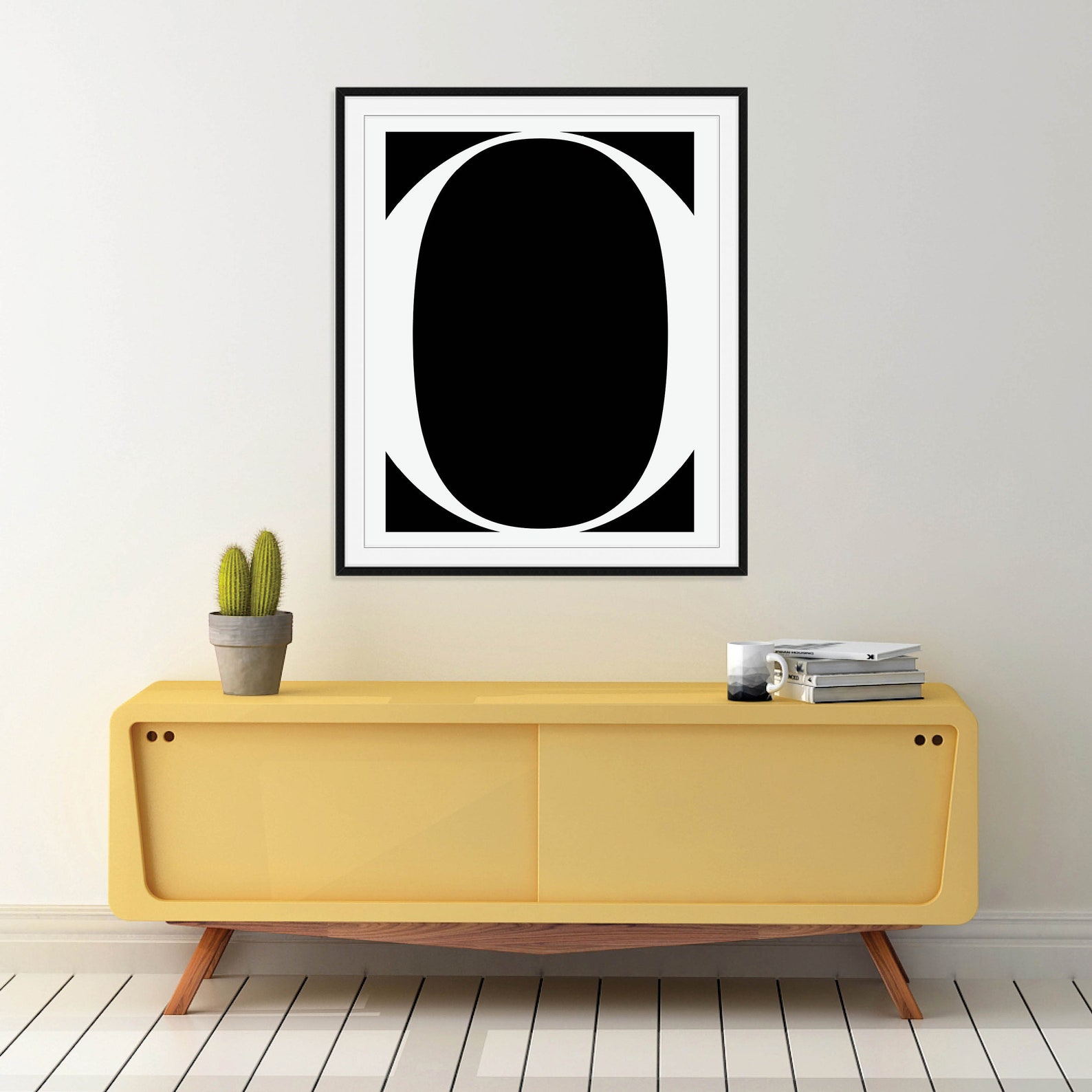 Letter O Wall Art PRINTABLE Letter O Print Minimalist | Etsy