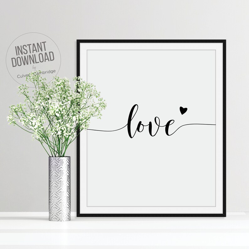 Love Wall Art PRINTABLE Love Print Love Poster Love Wall - Etsy
