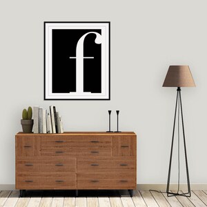 Letter F Wall Art PRINTABLE, Digital Download, Letter F Print ...