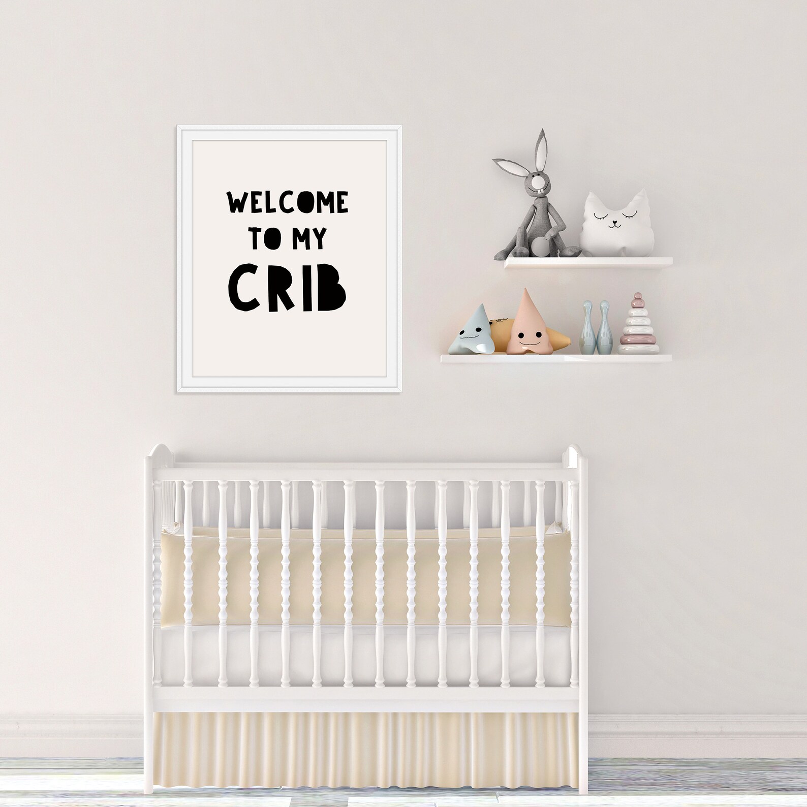 Welcome to My Crib Nursery Decor Nursery Wall Art Neutral | Etsy
